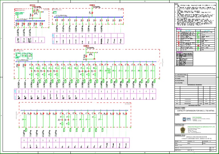 Dfe-B00-Ele-Dwg-Sld-005 - Single Line Diagram For Utility Distribution ...