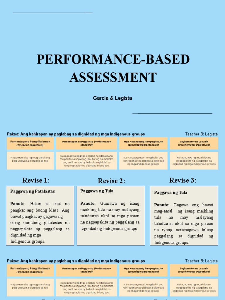 Performance-Based Assessment | PDF