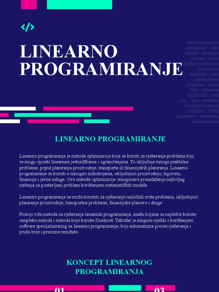Linearno Programiranje | PDF