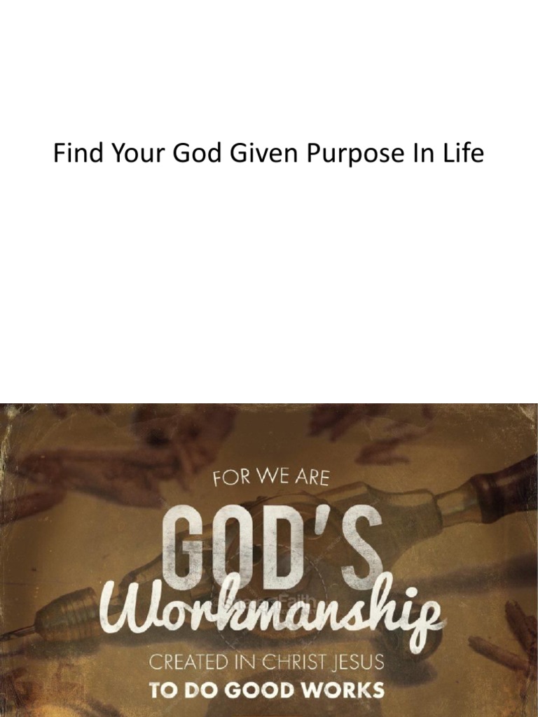 Find Your God Given Purpose In Life Download Free Pdf Christian