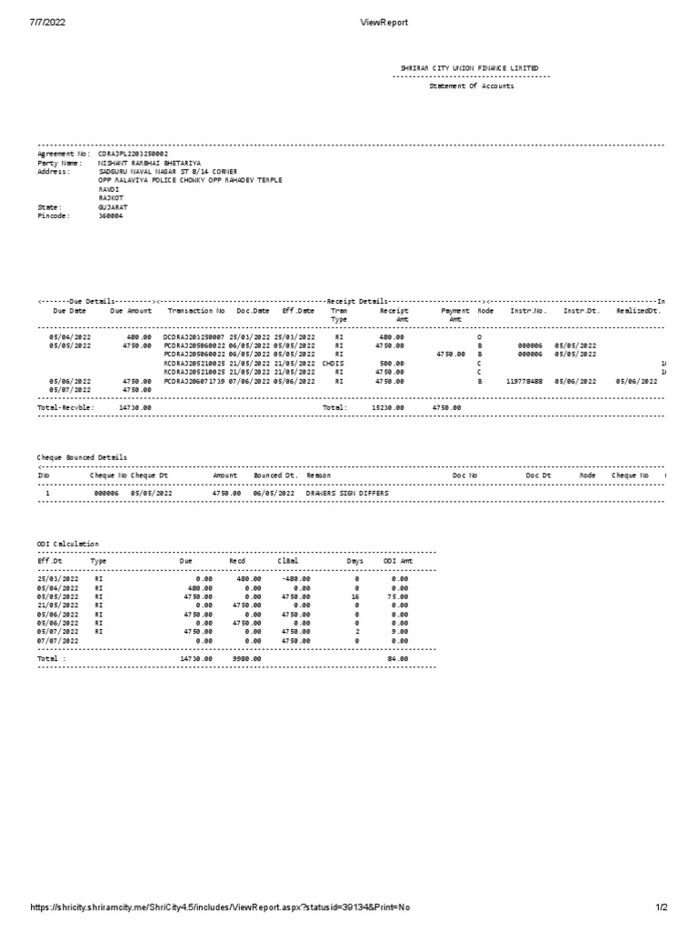 Loan Soa | PDF | Personal Finance | Liability (Financial Accounting)