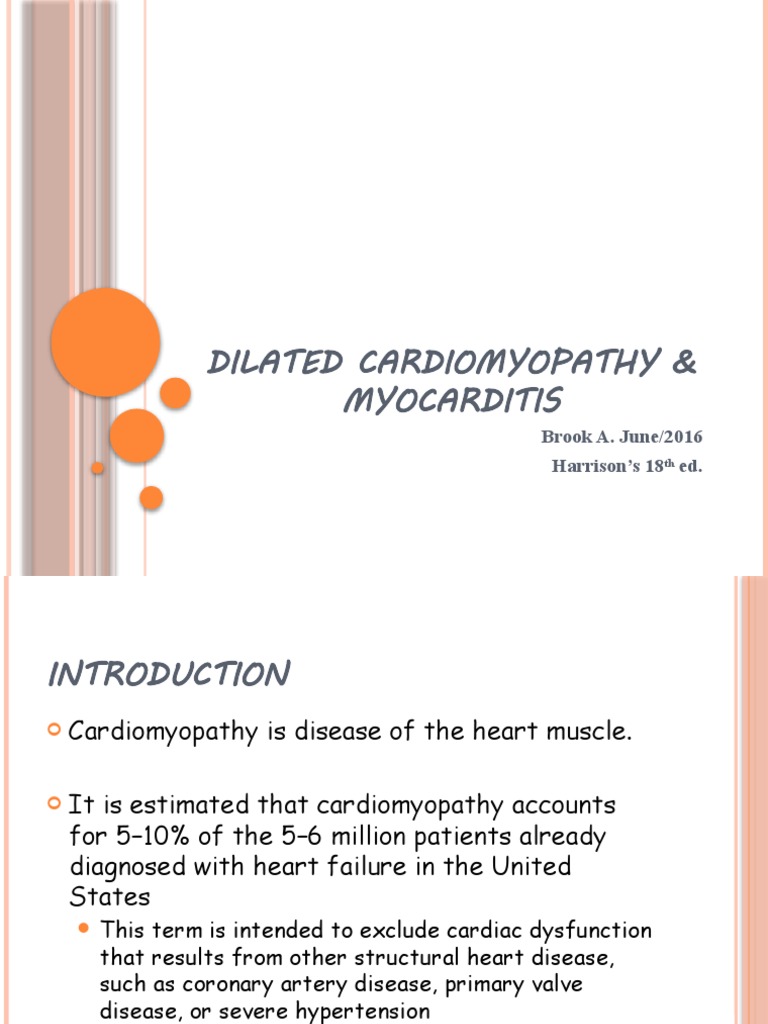 Dilated Cardiomyopathy Overview | PDF | Heart Failure | Virus