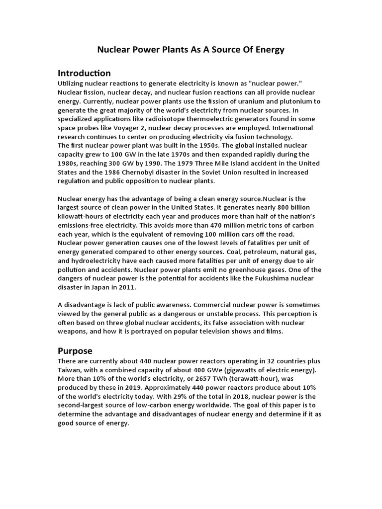 Evaluating Nuclear Energy's Pros and Cons | PDF | Nuclear Power | Low ...