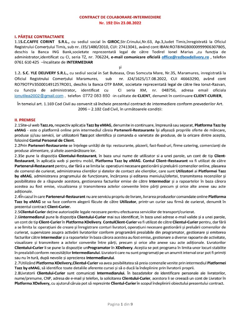 CONTRACT Tazz by Emag | PDF