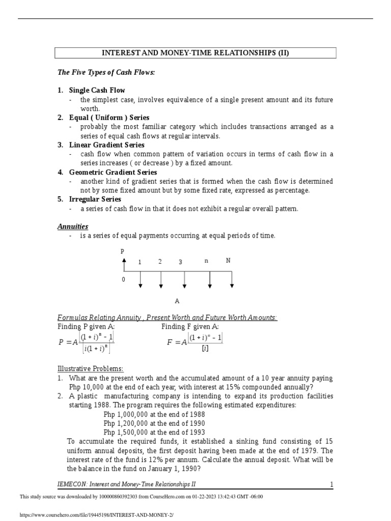 INTEREST AND MONEY RELATIONSHIPS | PDF | Interest | Economies