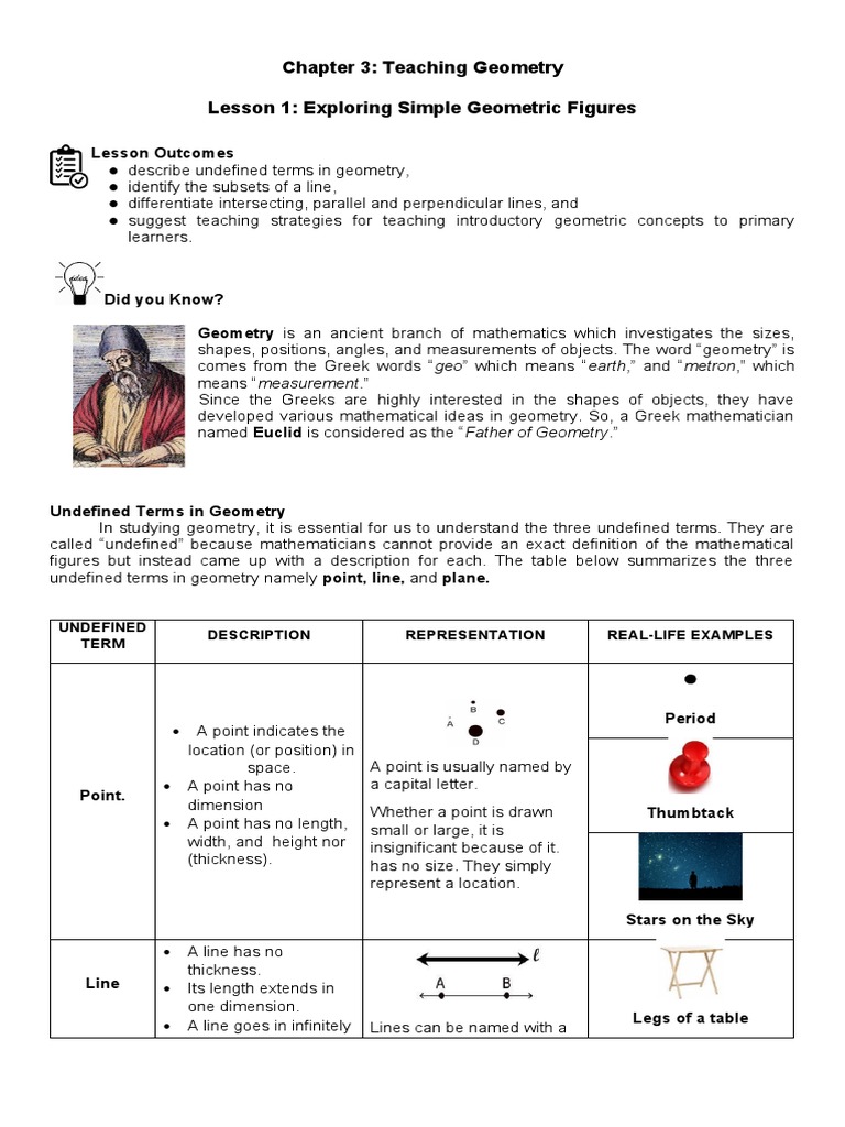 Chapter 3-Geometry | PDF | Line (Geometry) | Shape