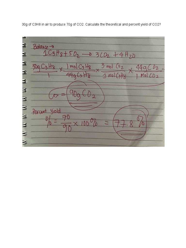 Theoretical And Percent Yield Pdf