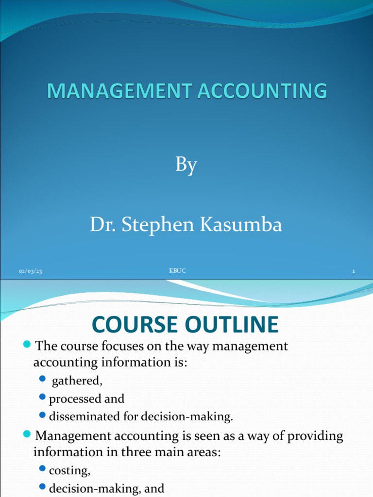 Lecture 1 - OVERVIEW OF MANAGEMENT ACCOUNTING | PDF | Management ...