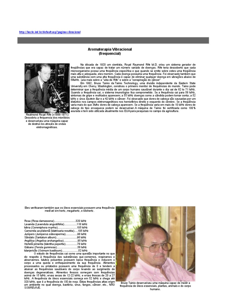 Aromaterapia Vibracional | PDF | Radiação eletromagnética | Vida