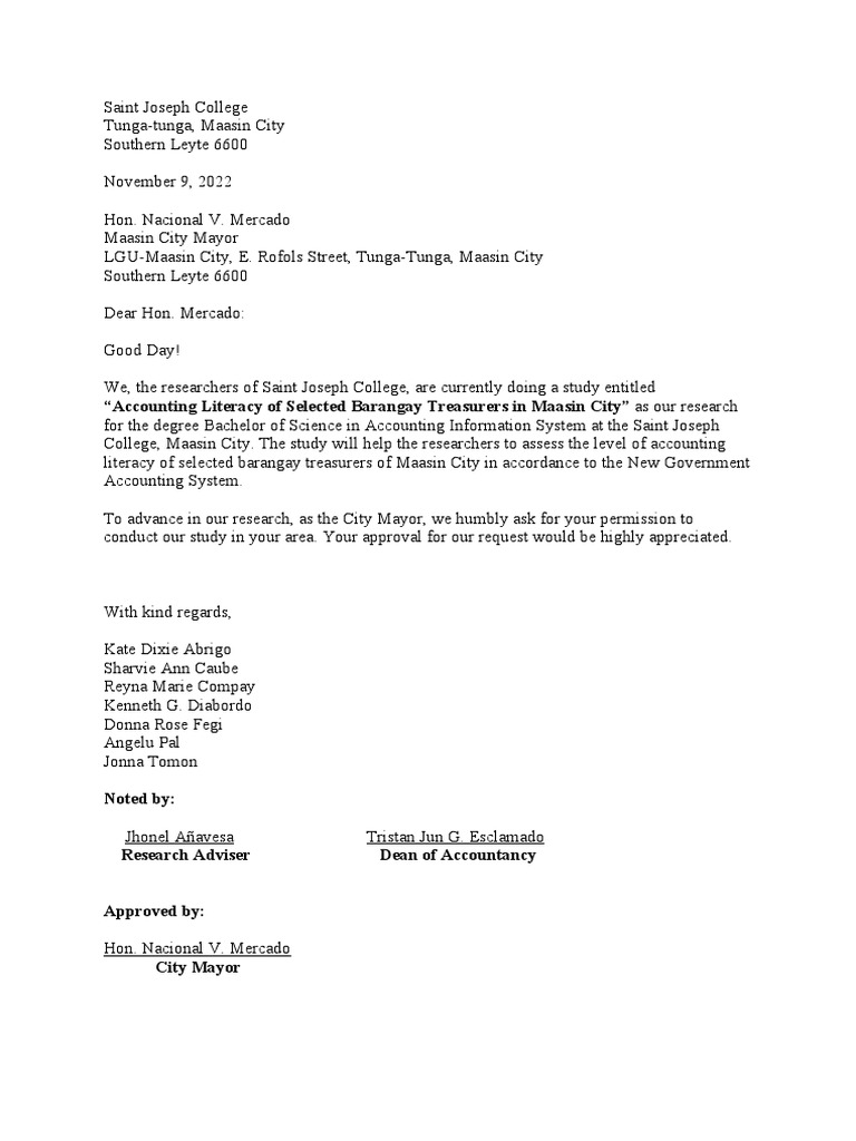 Sample Letter - City Mayor | PDF | Career & Growth