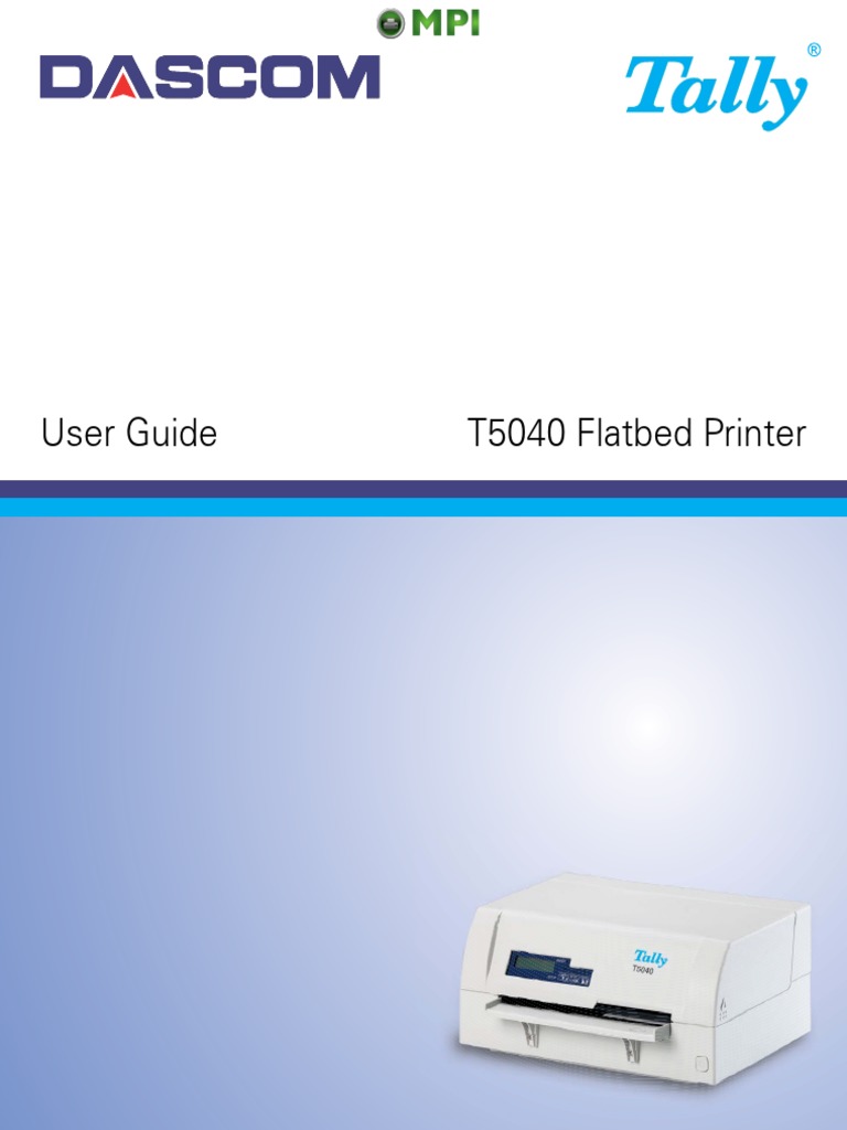 DASCOM Tally T5040 User Manual | PDF | Microsoft Windows | Printer (Computing)