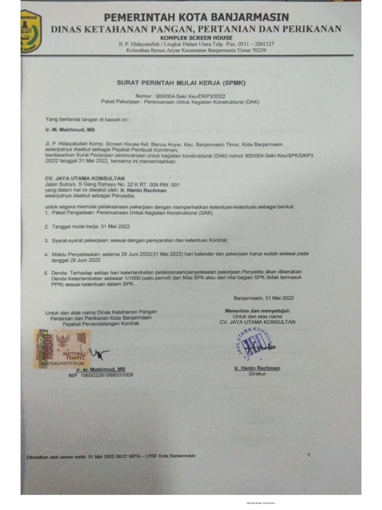 Dokumen Perencanaan | PDF