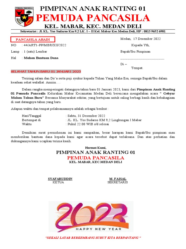 Proposal PP 01 Tahun Baru | PDF