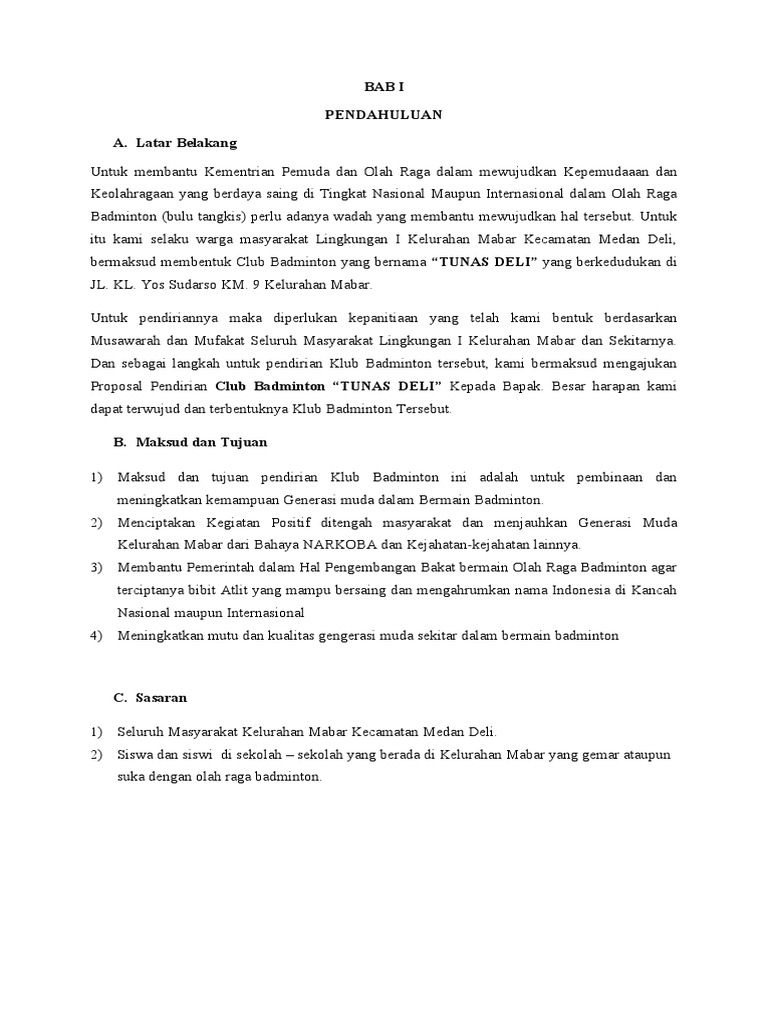 Proposal Tunas Deli | PDF