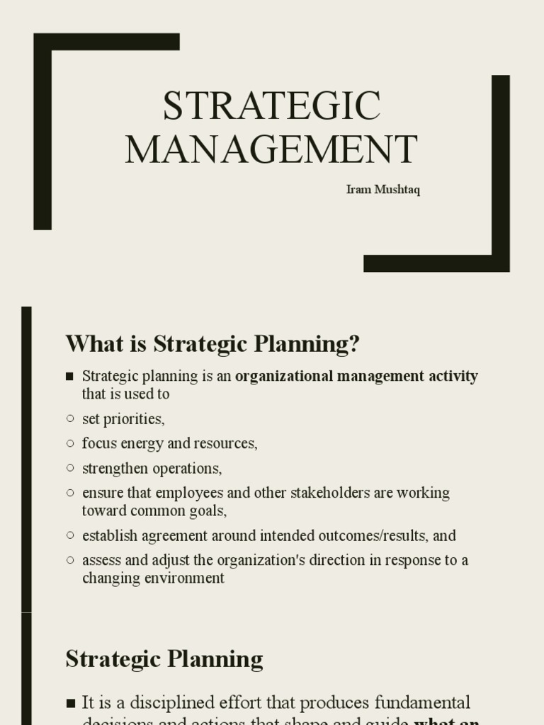 Strategic Management-SWOT Analysis | PDF | Business | Finance & Money ...