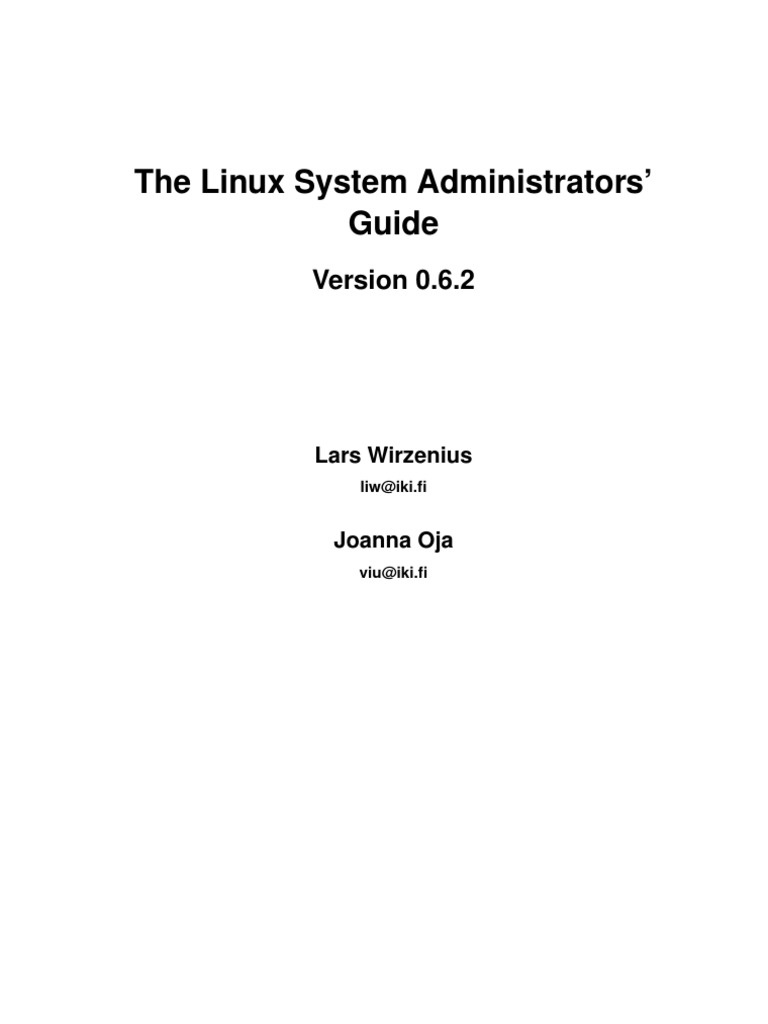 The Linux Sysadmin Guide | PDF