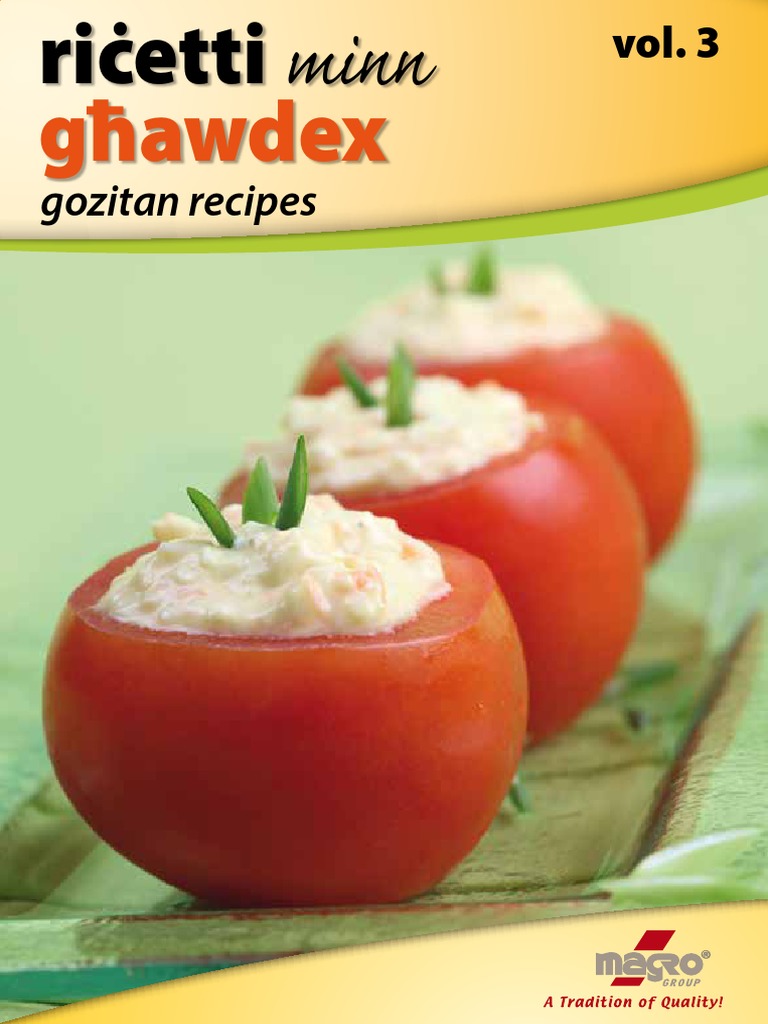 Ricetti Ghawdxin Volume 3 Small | PDF | Cooking | Mayonnaise