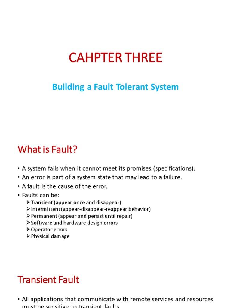 Building Fault Tolerant Systems | PDF