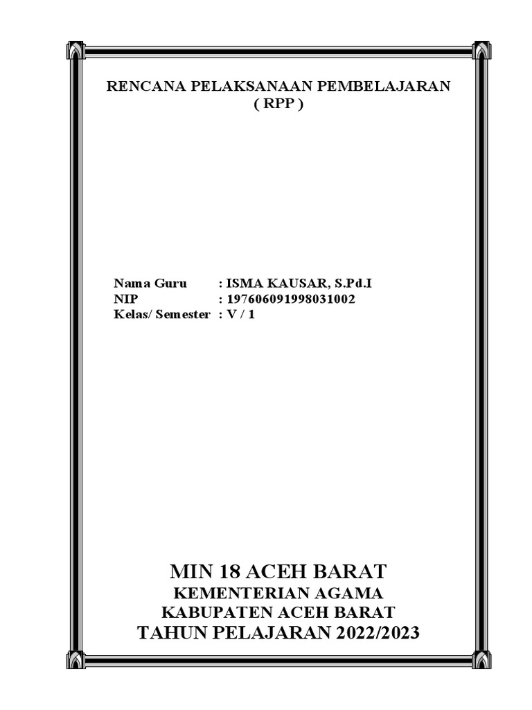 Cover RPP | PDF