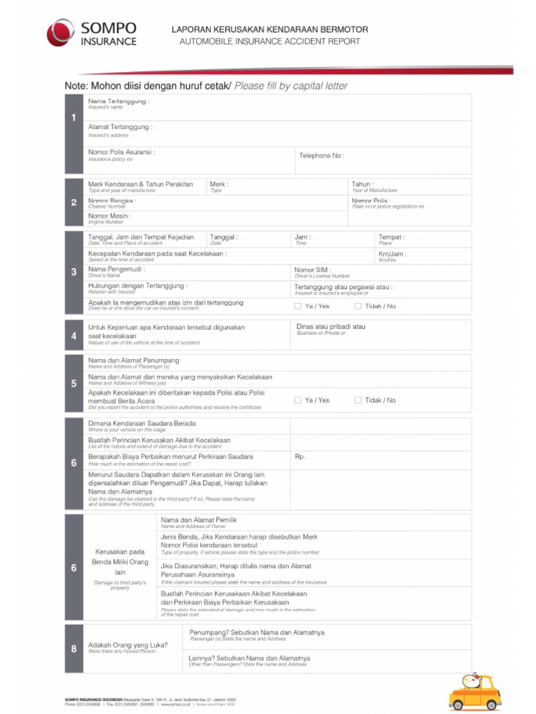 Form Klaim Sompo | PDF