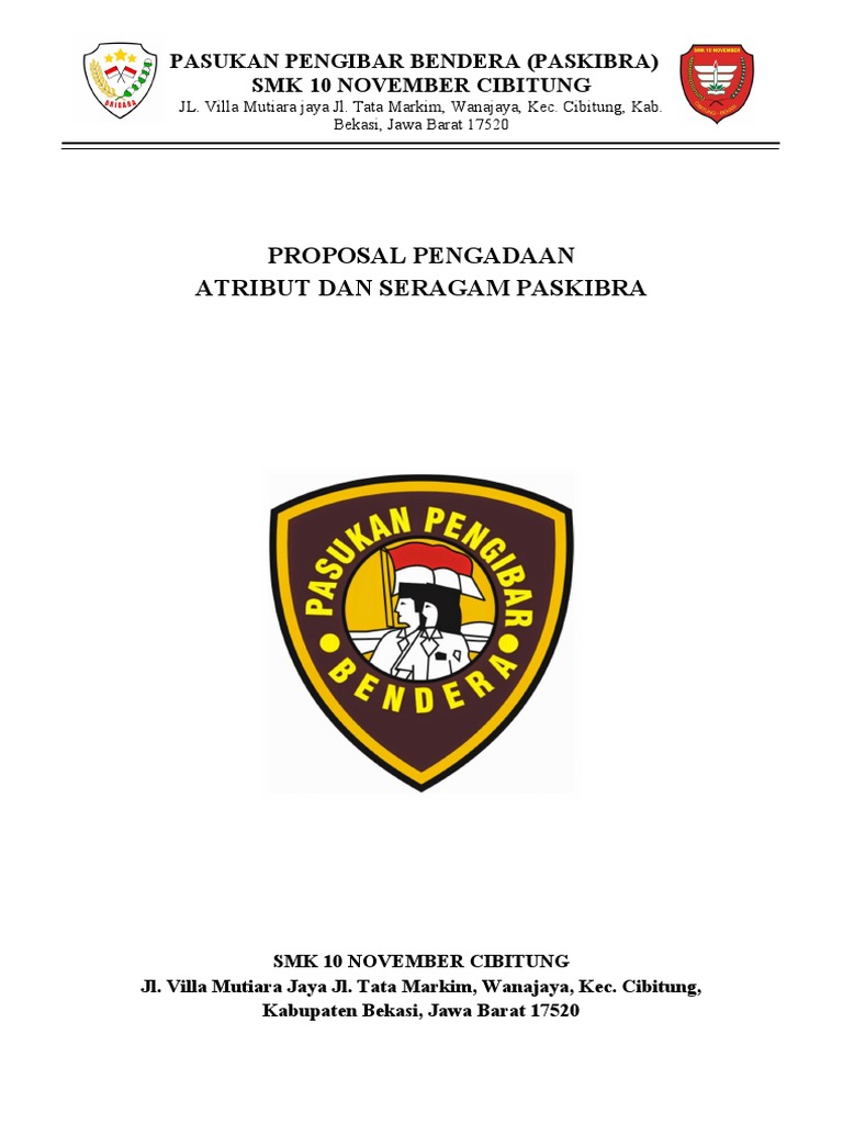 Proposal Pengajuan Atribut Dan Baju Paskibra | PDF