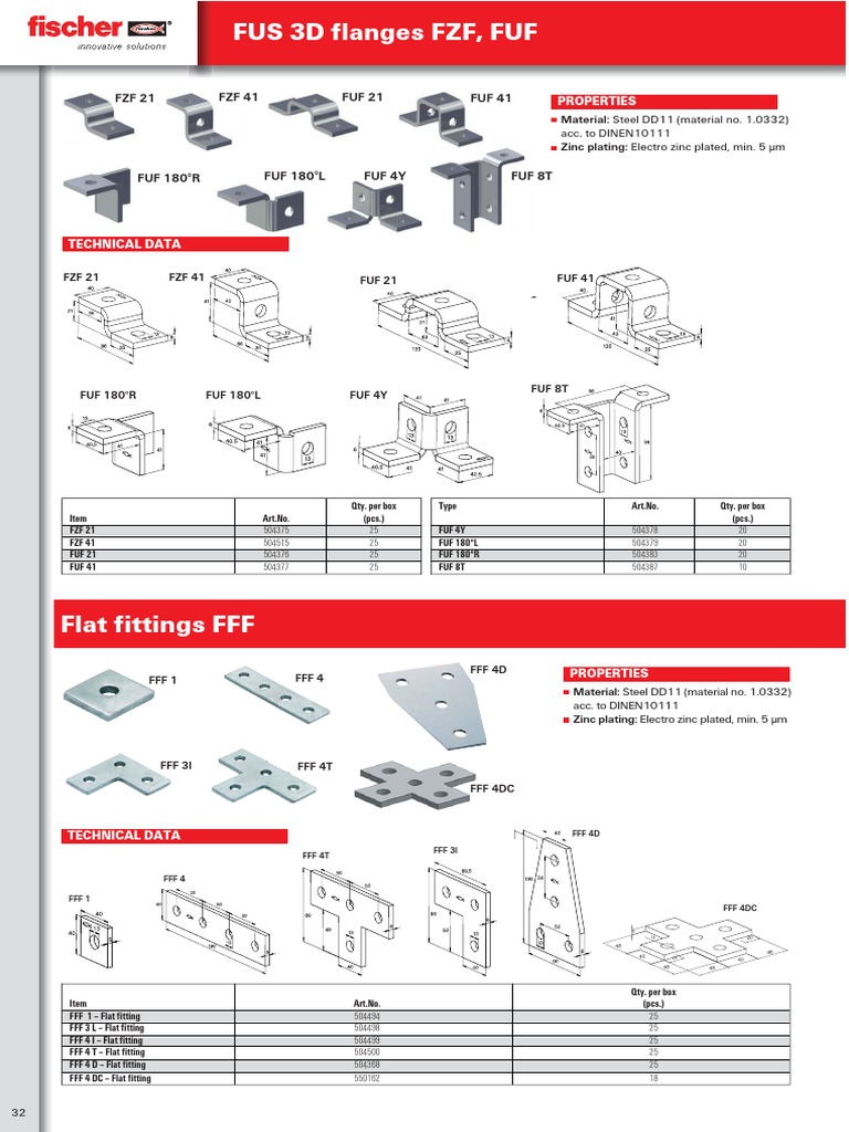 FUS 3D Flanges FZF, FUF | PDF | Metals | Building Materials