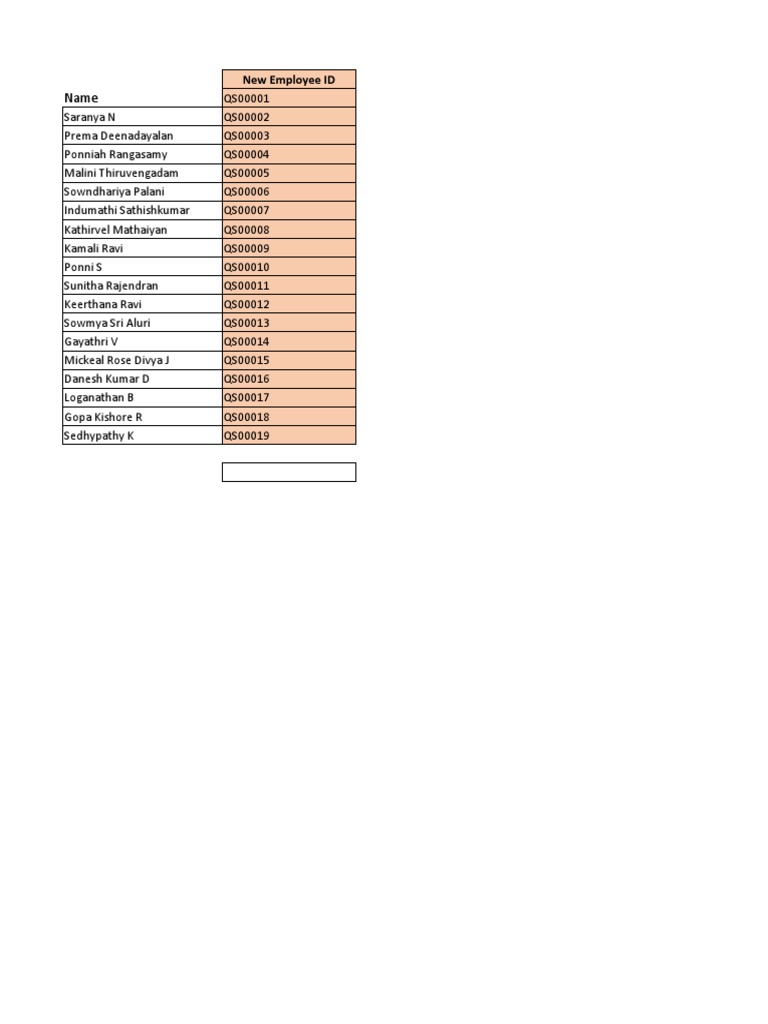 Employee Name and Id | PDF