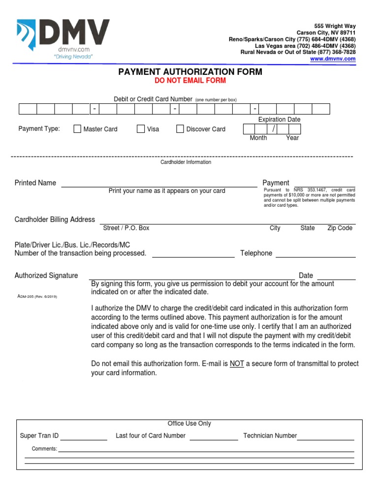 Title Payment Auth Form | PDF | Credit Card | Debit Card