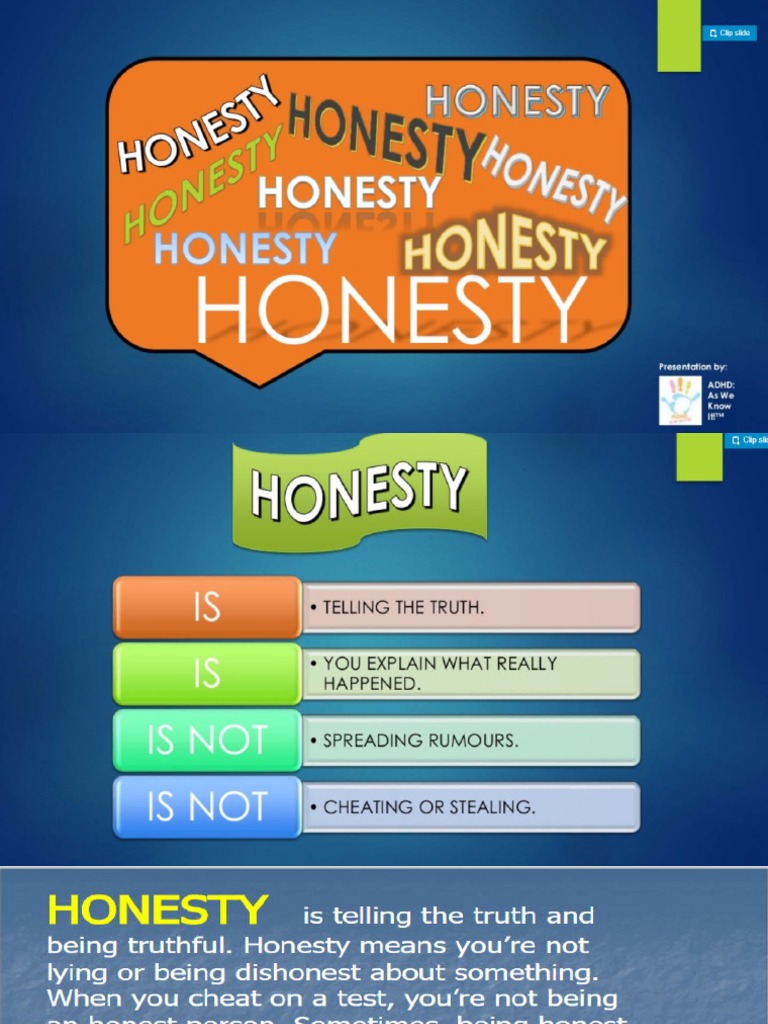 Values 4 - Lesson 2 - Honesty | PDF