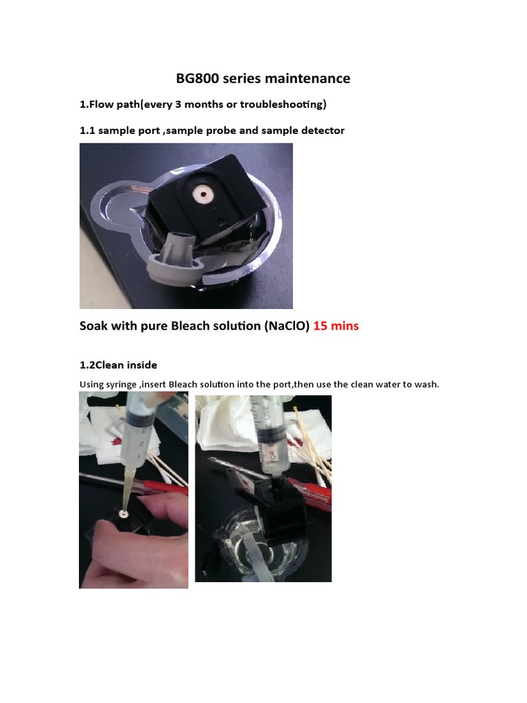 BG800 Maintenance | PDF