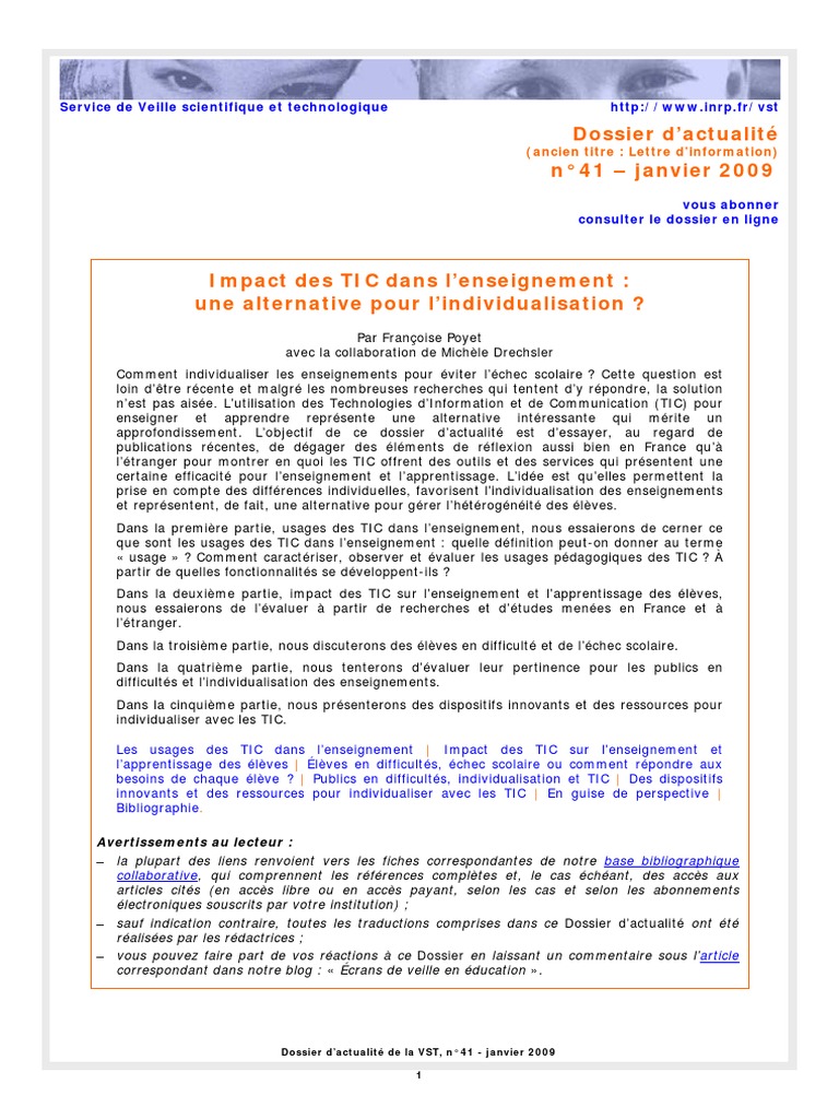 Tice 1 | PDF | Pédagogie | Enseignement