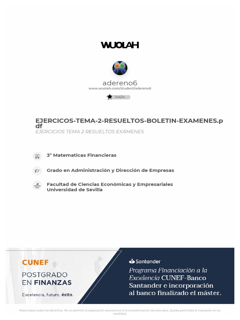 Wuolah Free EJERCICOS TEMA 2 RESUELTOS BOLETIN EXAMENES | PDF | Economias