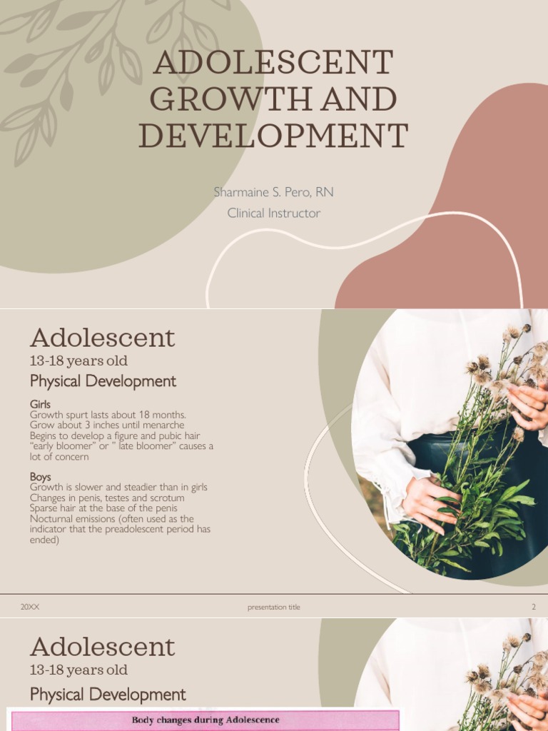 Adolescent Growth And Development Pdf