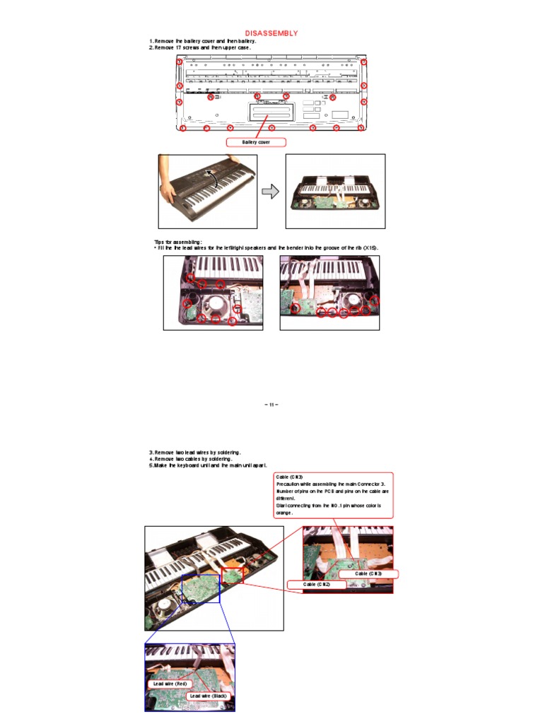 Ctk-5000 Sevice Manual | PDF | Printed Circuit Board | Button (Computing)