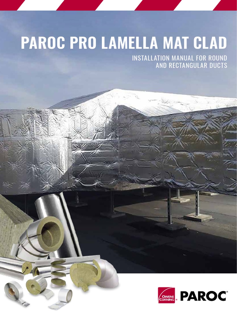 Installation Manual PAROC PRO Clad Lamella Mat INT | PDF | Duct (Flow ...