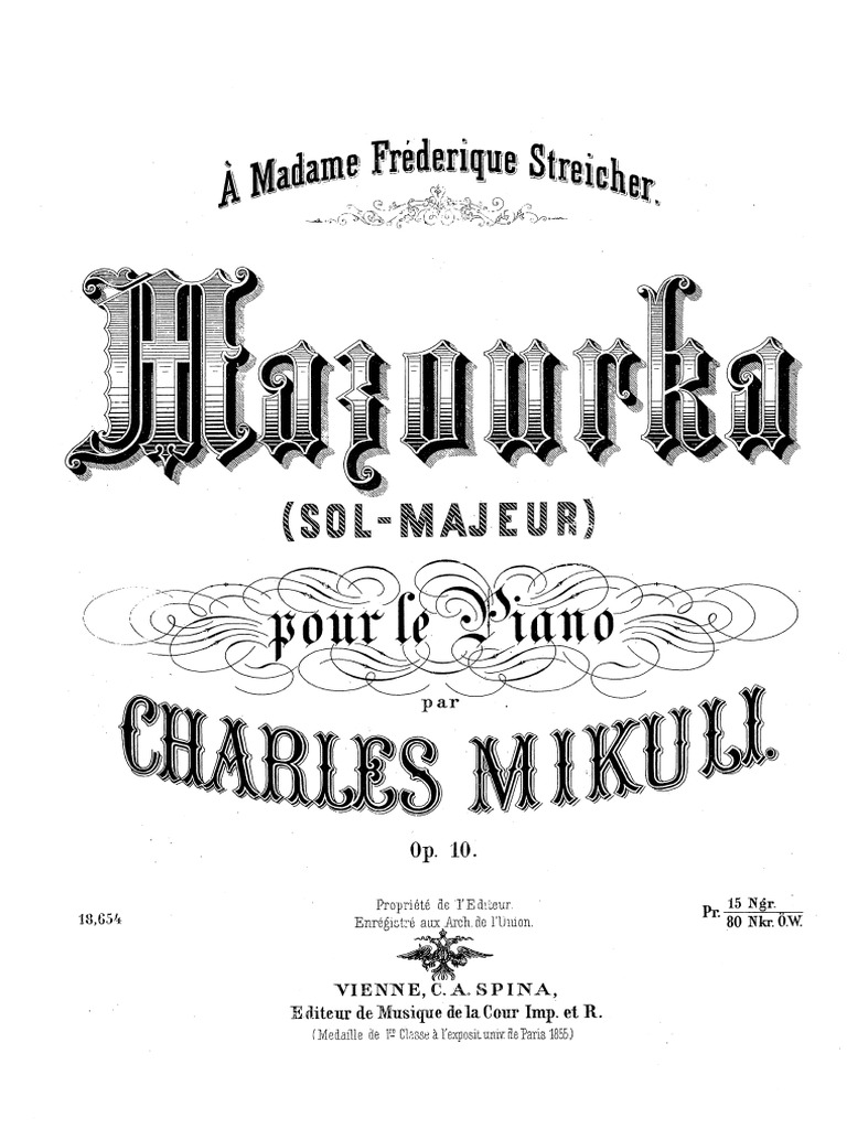 IMSLP596282-PMLP959304-Mikuli Op.10 Mazourka | PDF