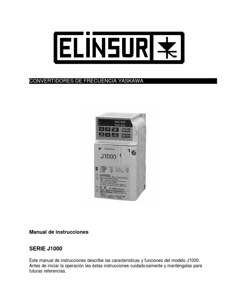 J1000 - Manual Resumido en Espa (Ol | PDF | Frecuencia | Ingenieria Eléctrica