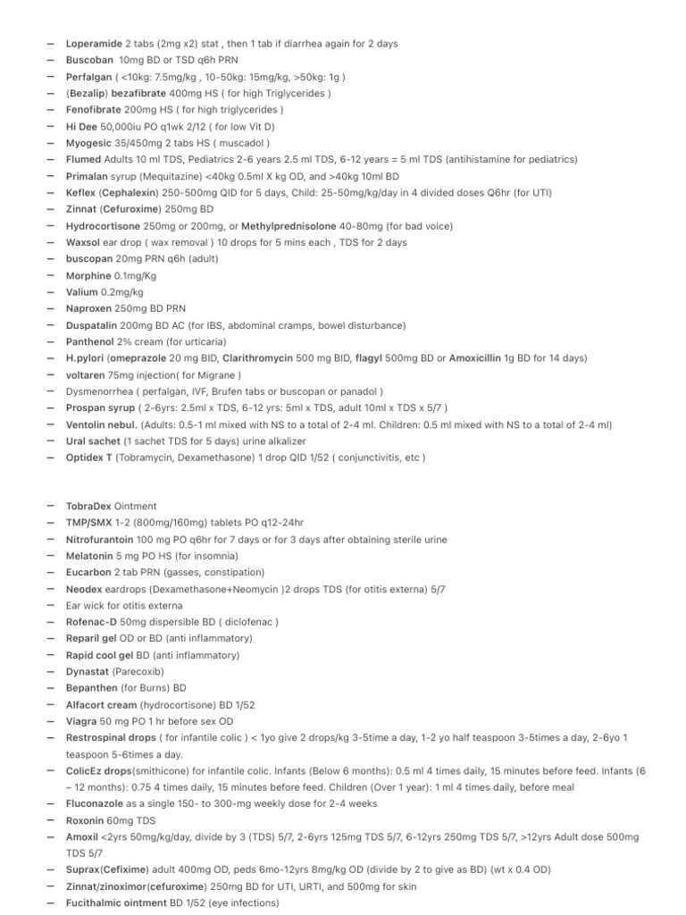 My Medications List | PDF | Diseases And Disorders | Pharmacy