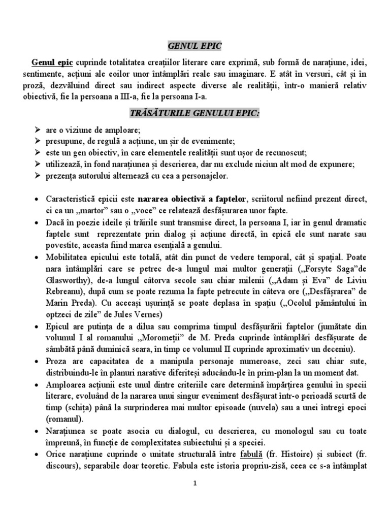 Genul Epic | PDF