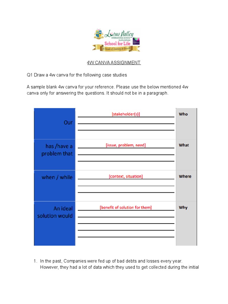 4w Canva Assignment | PDF