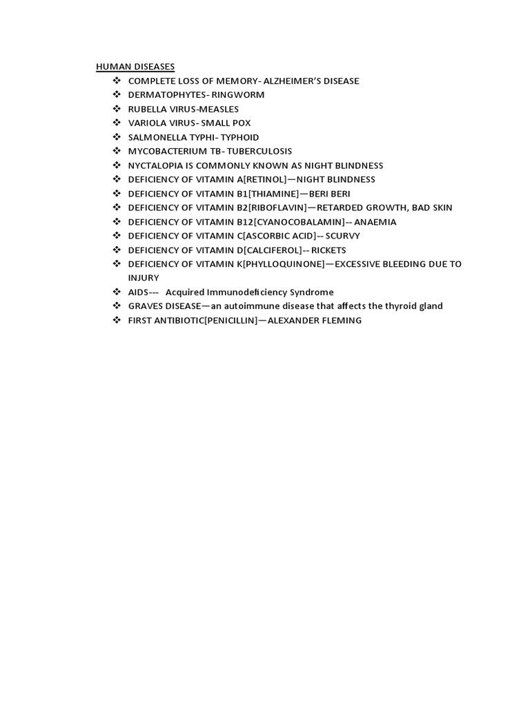 Human Diseases | PDF