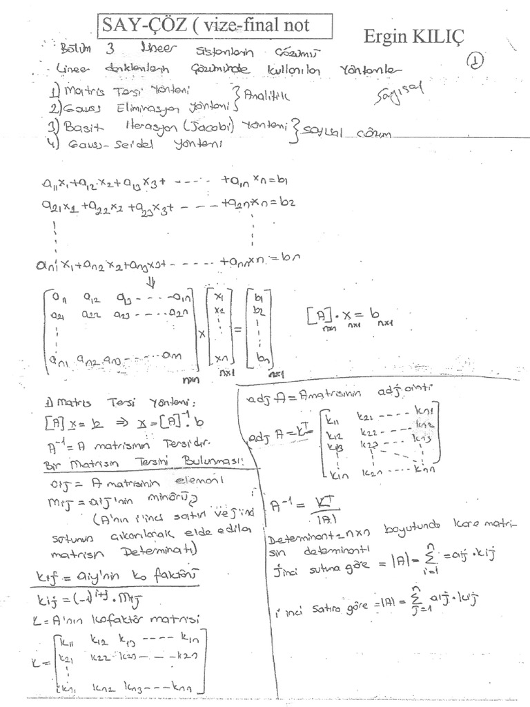 Sdu Sayisal Cozumleme Vize Final Not+ | PDF