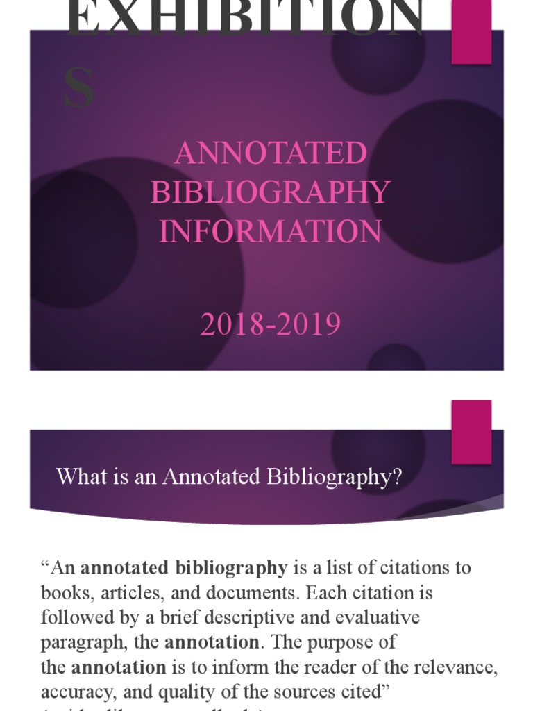 G. Annotated Bibliography PPT Guide Advisory 19 | PDF | Citation ...