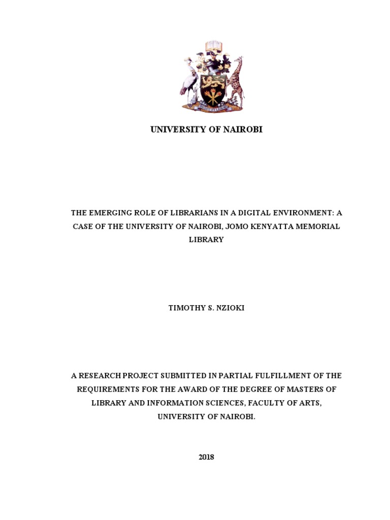 Nzioki - The Emerging Role of Librarians in A Digital Environment A ...