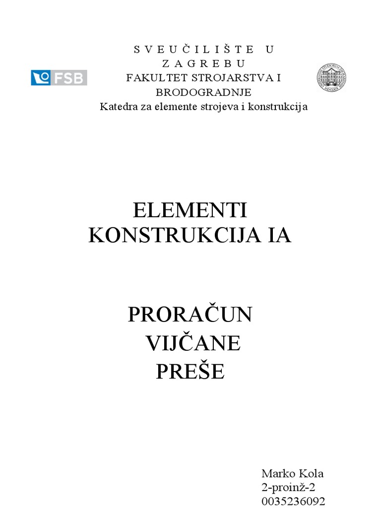 Naslovnica FSB | PDF