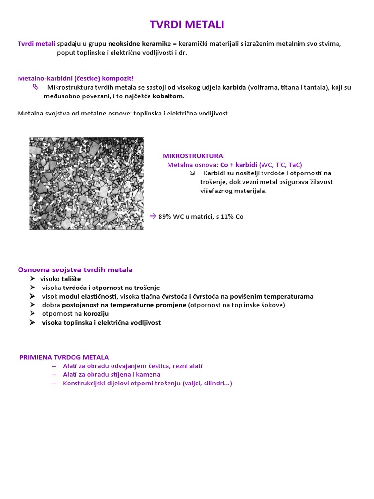 6 Tvrdi Metali | PDF
