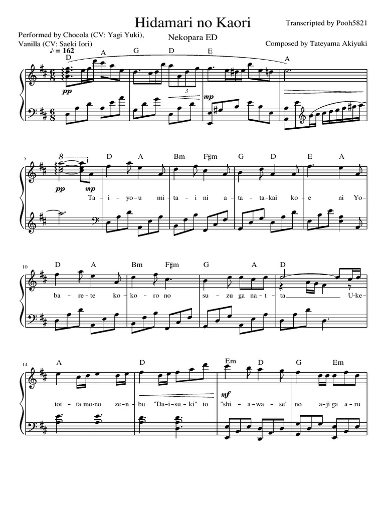 Nekopara ED - Hidamari No Kaori | PDF