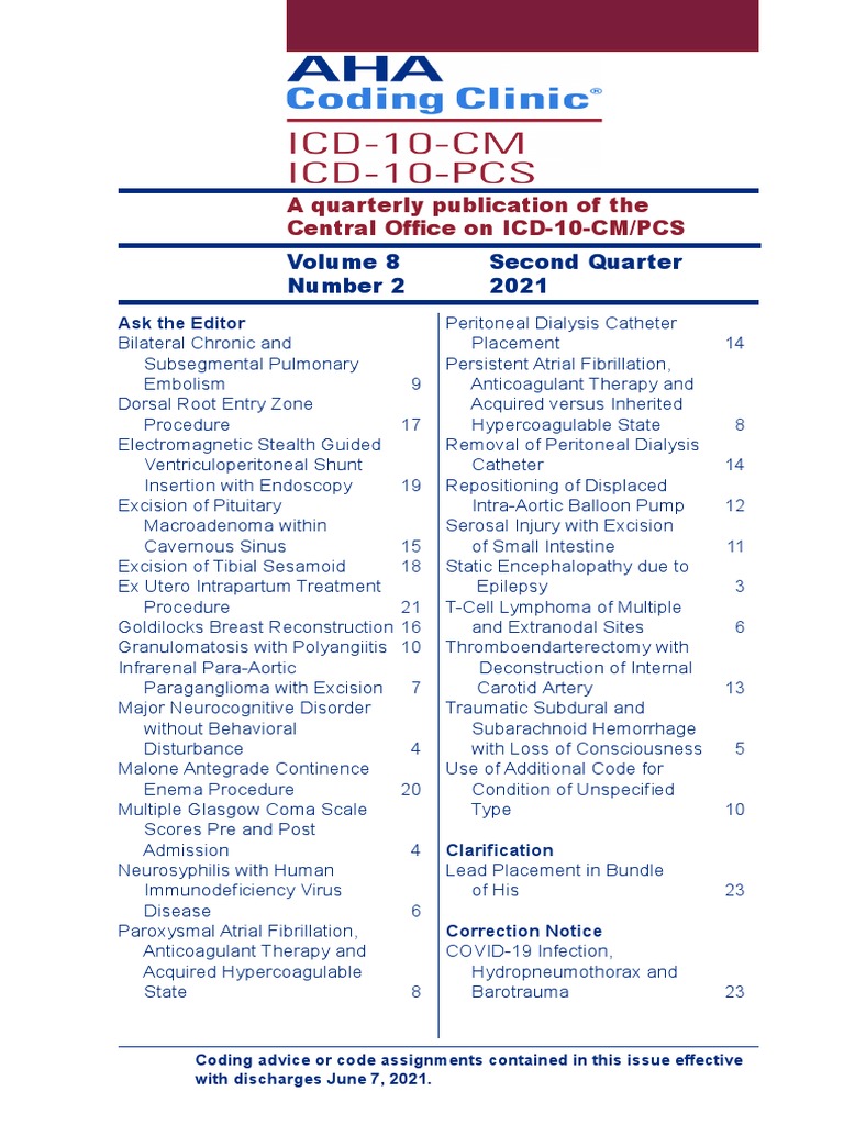 Coding Clinic 2nd QTR 2021 | PDF | Lymphoma | Mastectomy