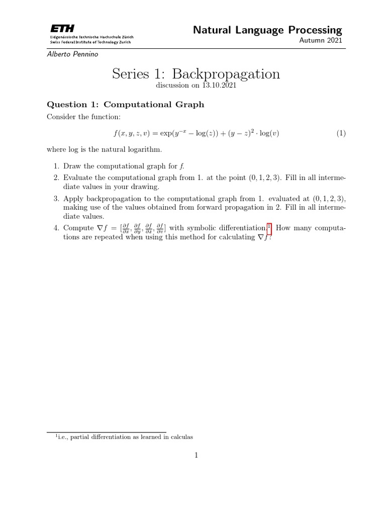 Week 1 Solutions | PDF | Derivative | Gradient