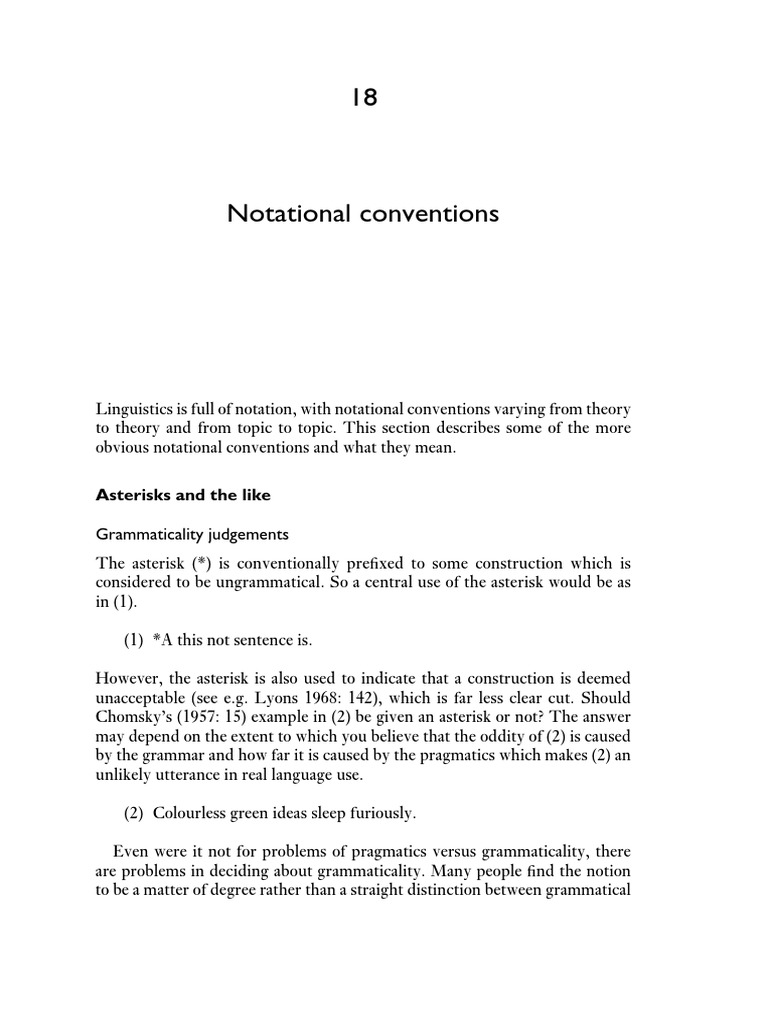 Notational Conventions 2 | PDF | Bracket | Verb